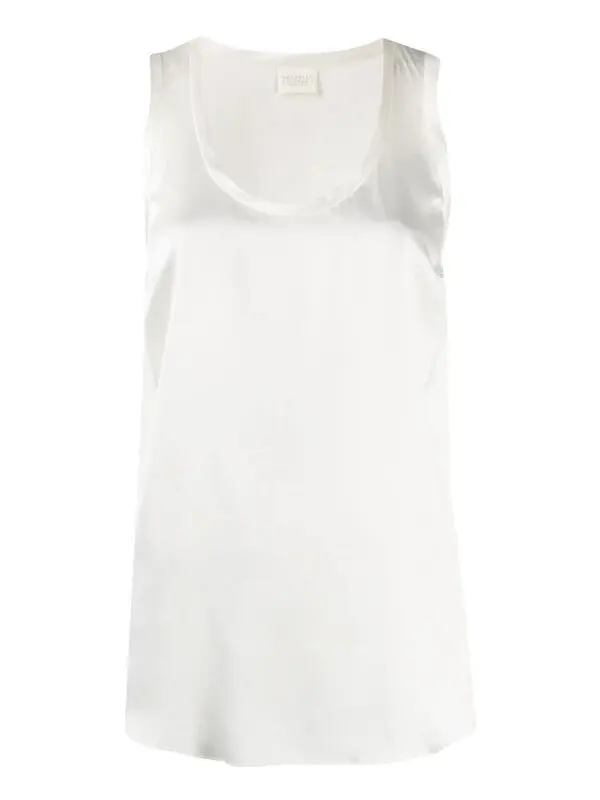 Brunello Cucinelli Silk Tank Top - White