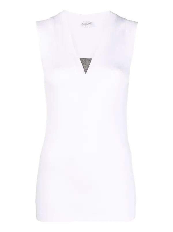 Brunello Cucinelli Cotton Tank Top - White