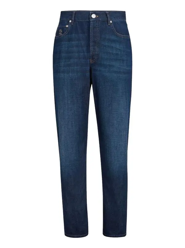 Brunello Cucinelli Denim Cotton Five-pocket Jeans - Blue
