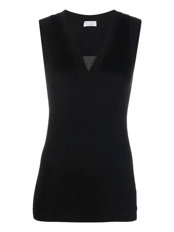 Brunello Cucinelli Cotton Tank Top - Black