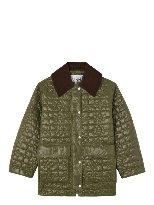 GANNI Quilted Jacket - Green