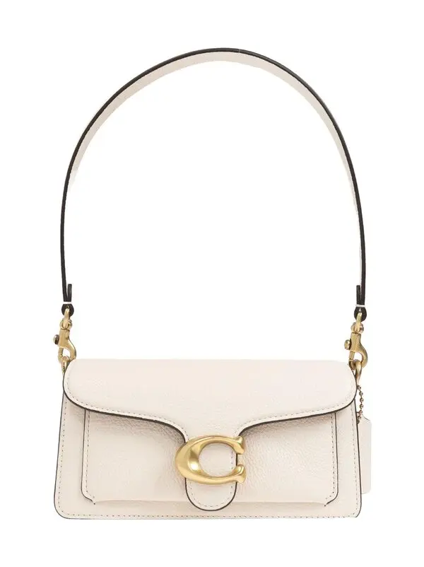 COACH Tabby 20 Leather Shoulder Bag - White