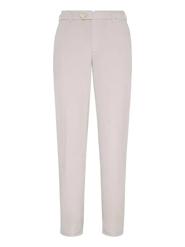 Brunello Cucinelli Cotton Trousers - Beige