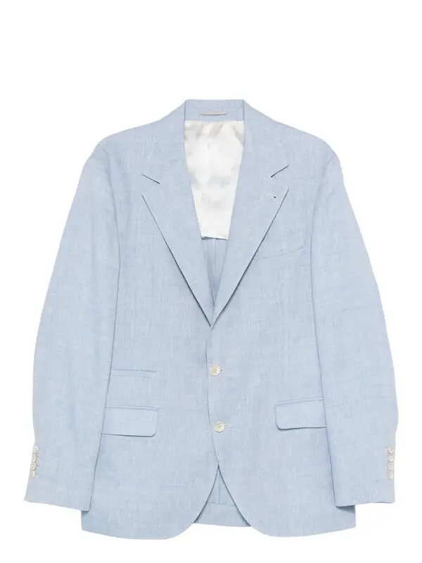 Brunello Cucinelli Single-breasted Blazer Jacket - Sky Blue