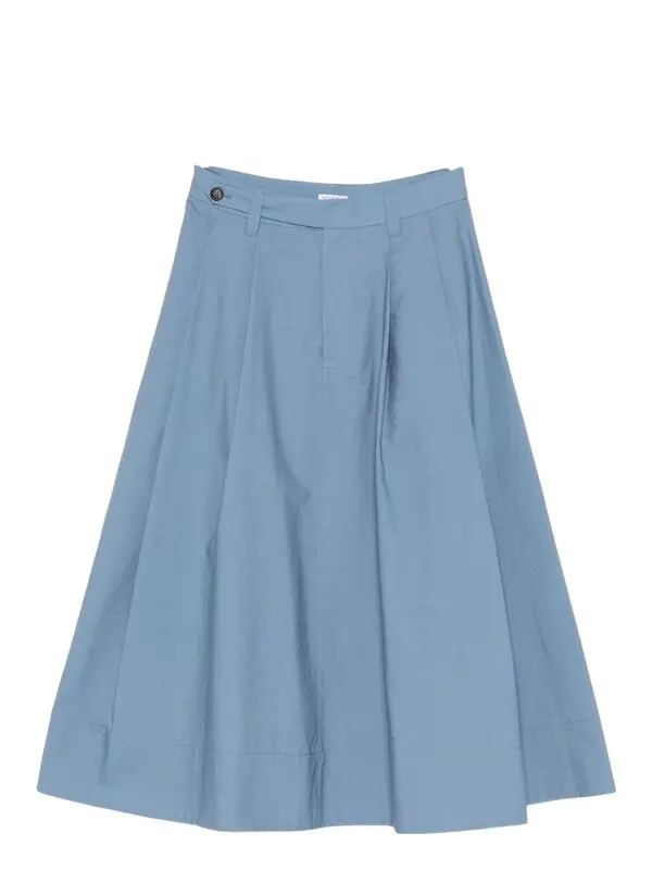 Brunello Cucinelli Cotton Long Skirt - Blue