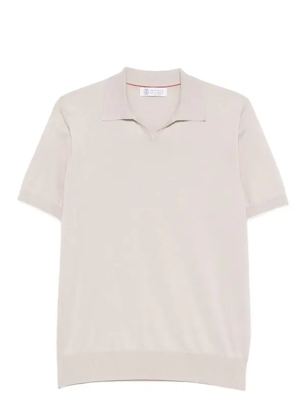 Brunello Cucinelli Cotton Polo Shirt - Beige