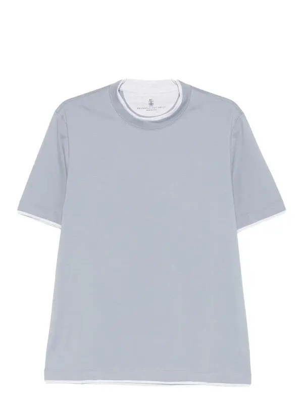Brunello Cucinelli Cotton T-shirt - Sky Blue