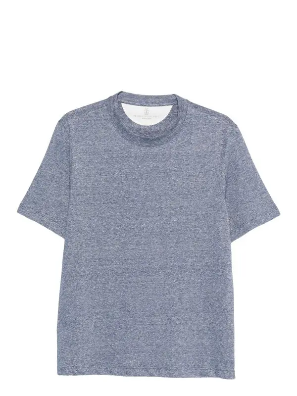 Brunello Cucinelli Linen Blend T-shirt - Blue
