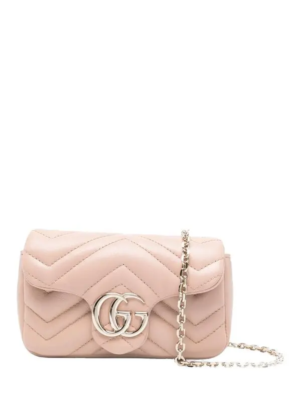 Gucci Gg Marmont Leather Mini Bag - Pink