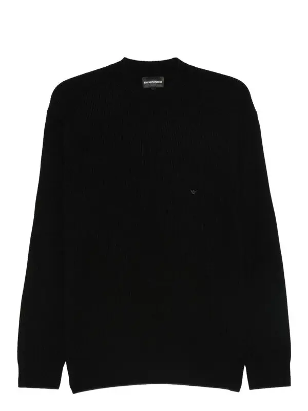 Emporio Armani Wool Crewneck Jumper - Black