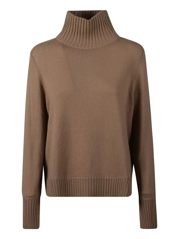 ALLUDE Cashmere Turtleneck - Brown