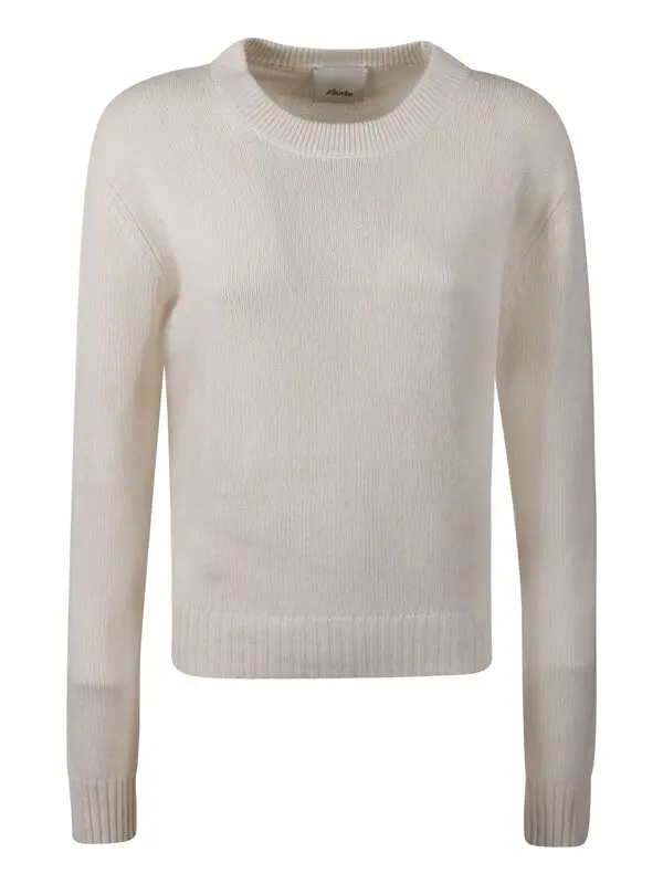 ALLUDE Cashmere Sweater - White