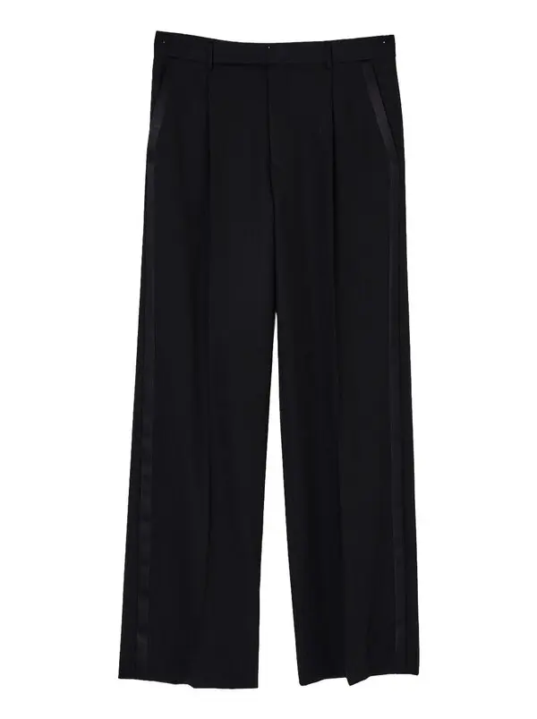 Emporio Armani Wool Trousers - Black