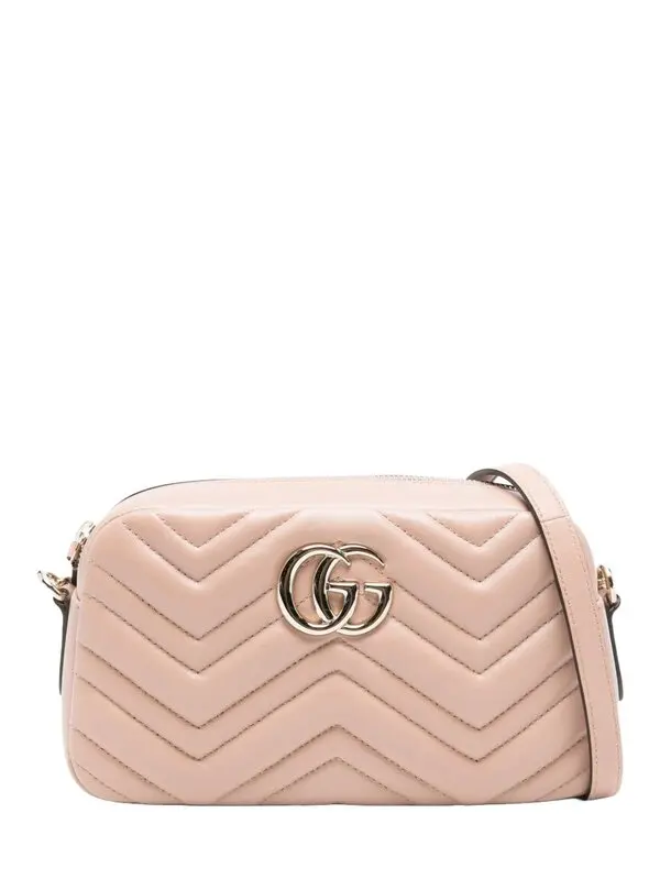 Gucci Gg Marmont Leather Camera Bag - Pink