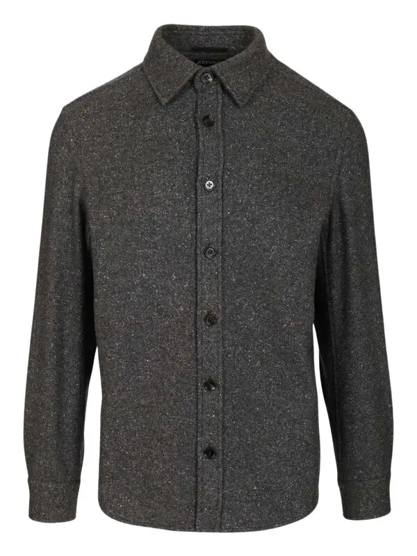 Zegna Cashmere And Silk Shirt - Grey