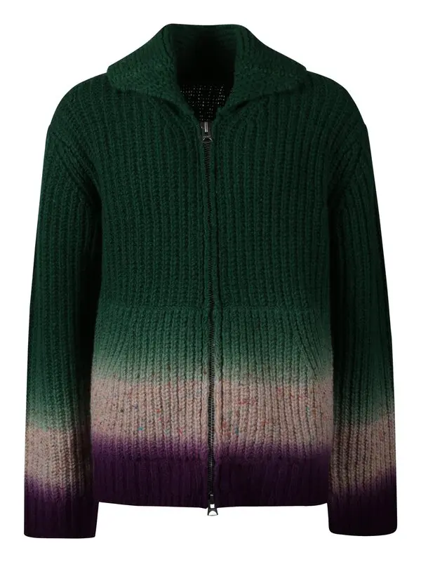 Sacai Wool Cardigan - Green