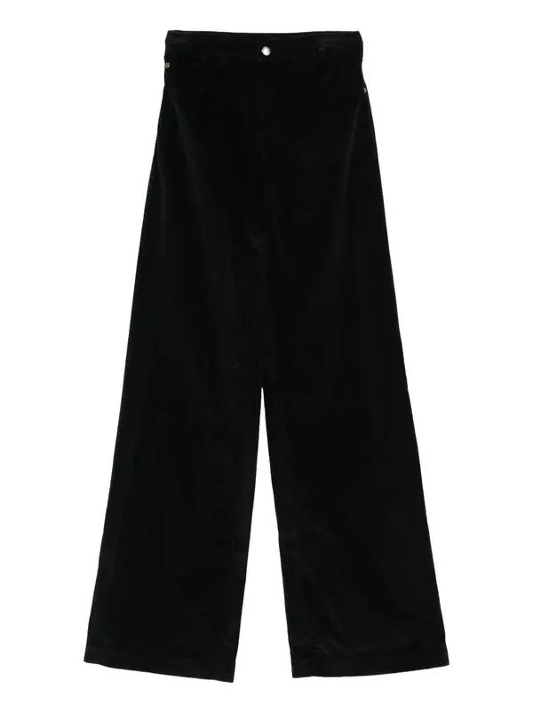 Emporio Armani Wide-leg Corduroy Jeans - Black
