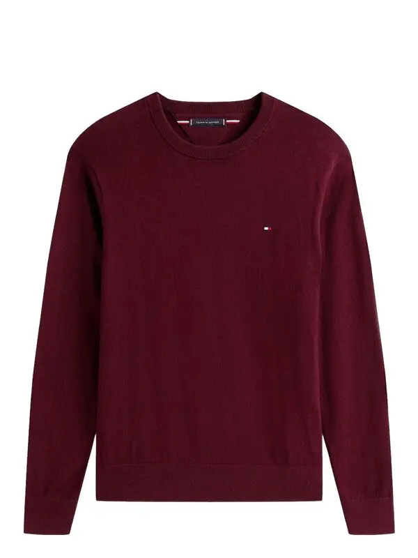 Tommy Hilfiger Crew Neck Sweater With Logo - Red