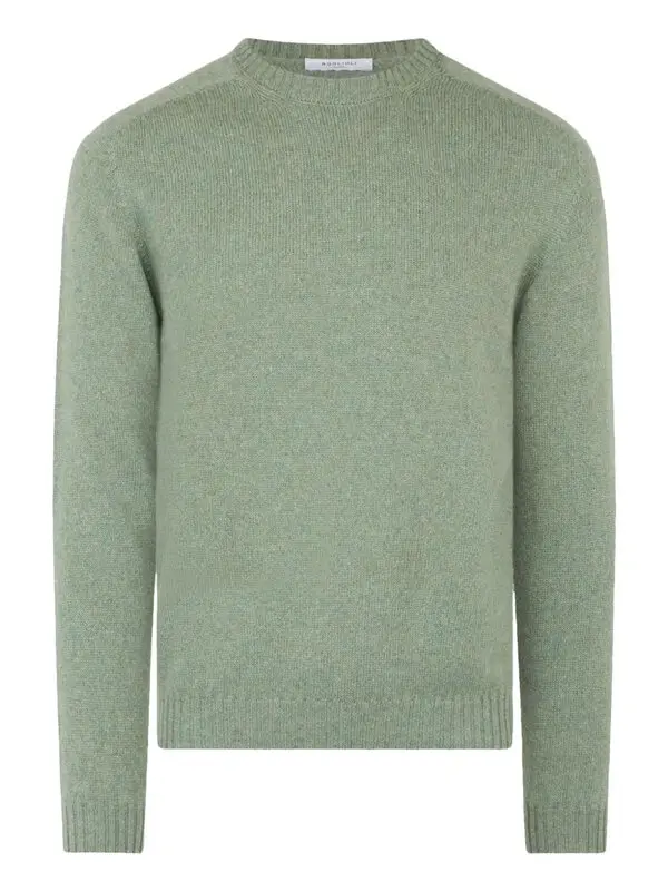 Boglioli Round Neck Wool Sweater - Blue