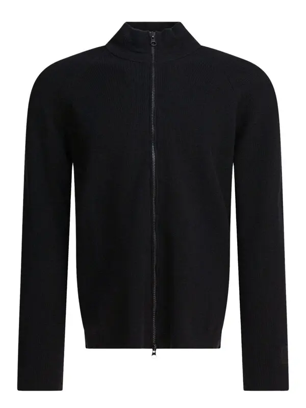 C.P. COMPANY Wool Zipped Cardigan - Black