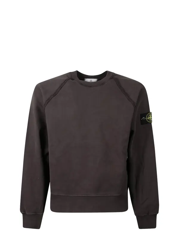 Stone Island Sweatshirt With Logo Patch - Grey