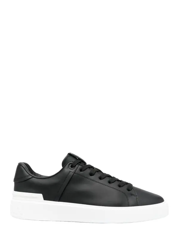 Balmain Leather Sneakers - Black