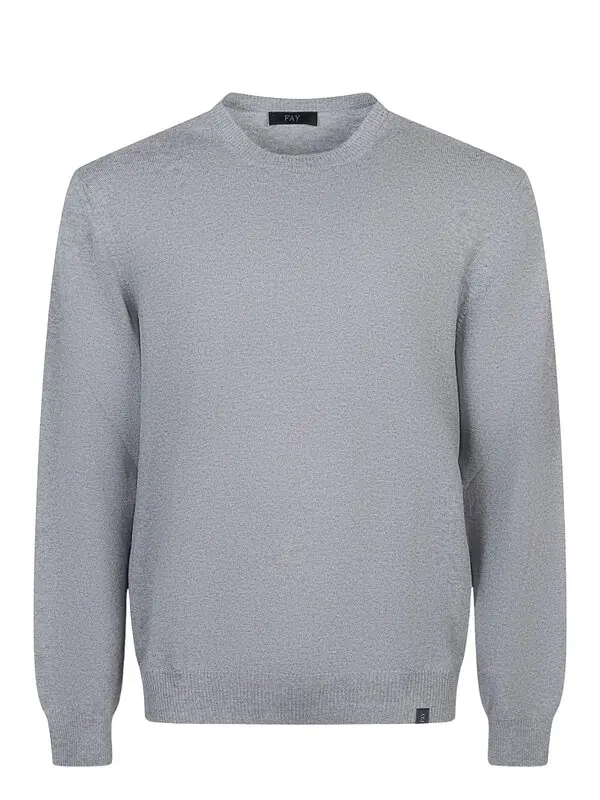 FAY Fine Wool Sweater - Grey