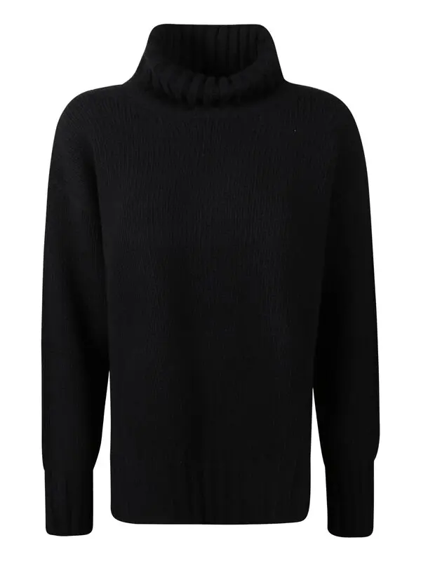 JUCCA Oversized Turtleneck Jumper - Black