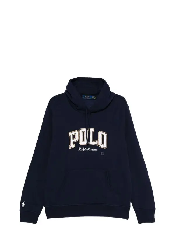 Ralph Lauren Embroidered Logo Cotton Hoodie - Blue