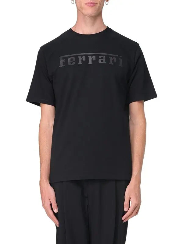 FERRARI Cotton T-shirt - Black