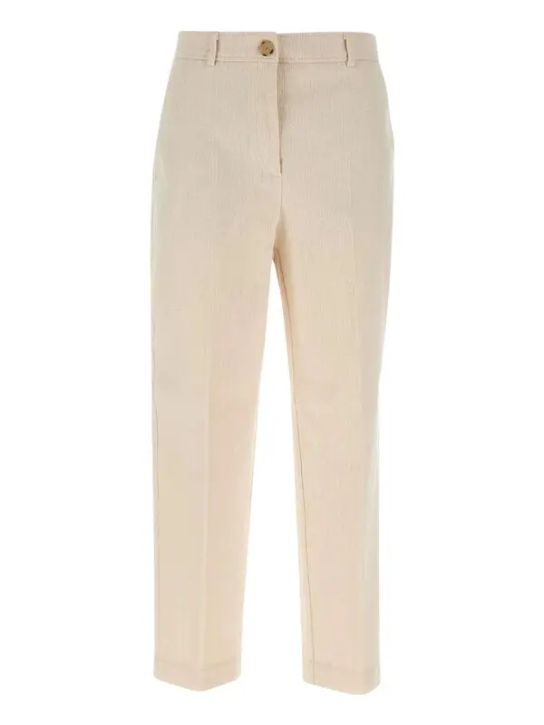 BOSS Cotton Trousers - White