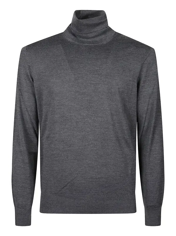 Zegna Cashmere And Silk Turtleneck - Grey