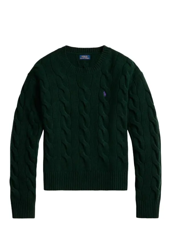 Polo Ralph Lauren Cable Knit Crewneck Sweater - Green