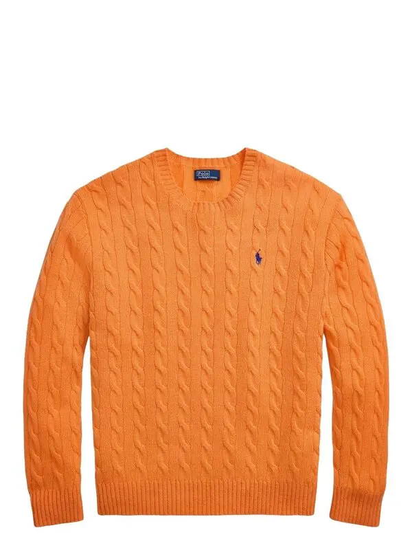 Polo Ralph Lauren Crew Neck Sweater With Logo - Orange