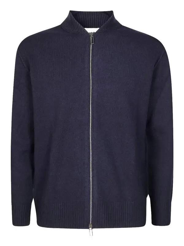 PAOLO PECORA Zip-up Cardigan - Blue