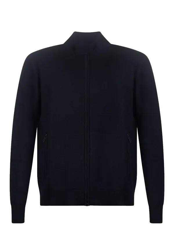 PAOLO PECORA Long-sleeved Crew Neck Pullover - Blue