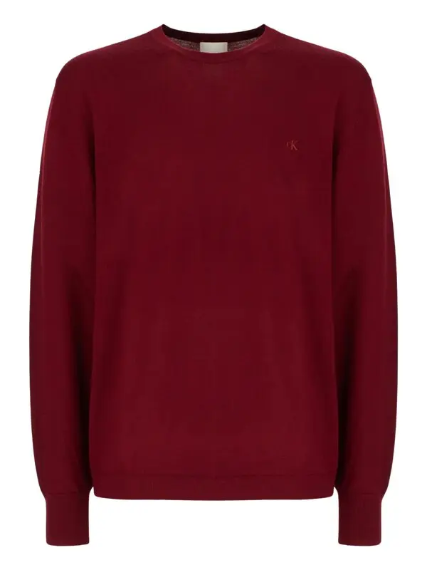 Calvin Klein Wool Crewneck Sweater - Red
