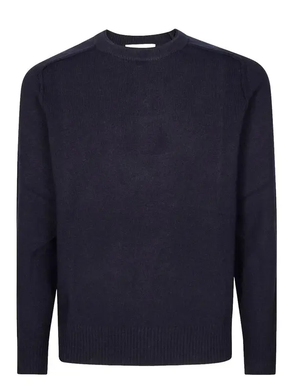 PAOLO PECORA Long-sleeved Crew Neck Sweater - Blue