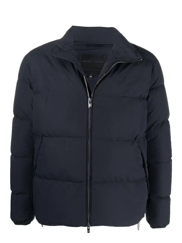 Emporio Armani Nylon Down Short Jacket - Blue