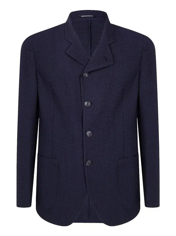 Emporio Armani Wool Jacket - Blue