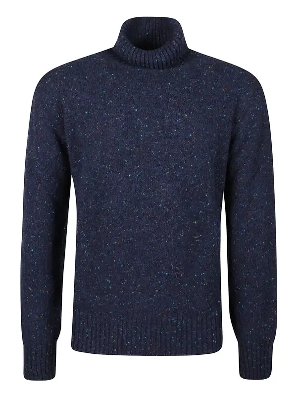 KANGRA Knit Turtleneck Sweater - Blue