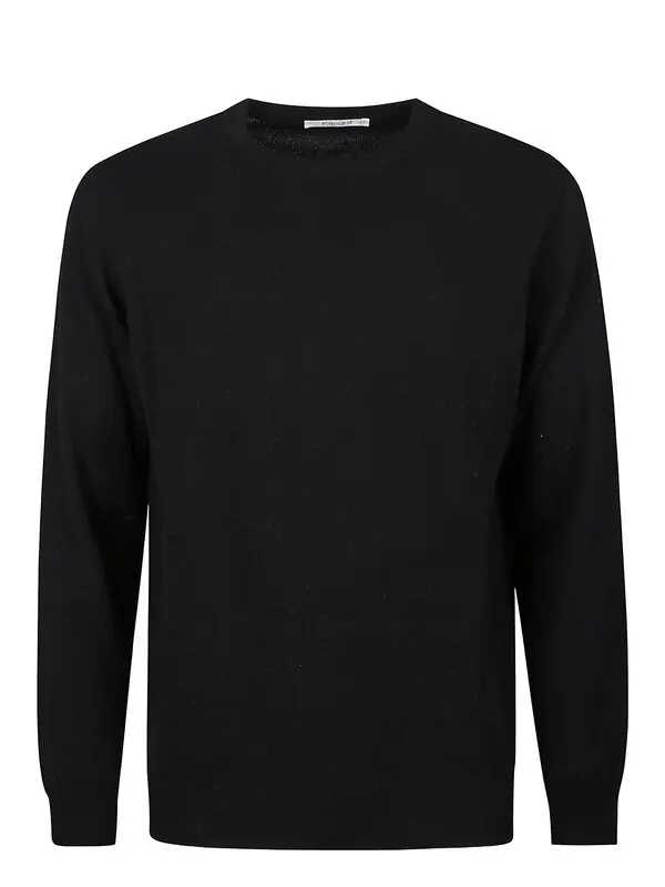 KANGRA Fine Wool Round Neck Sweater - Black
