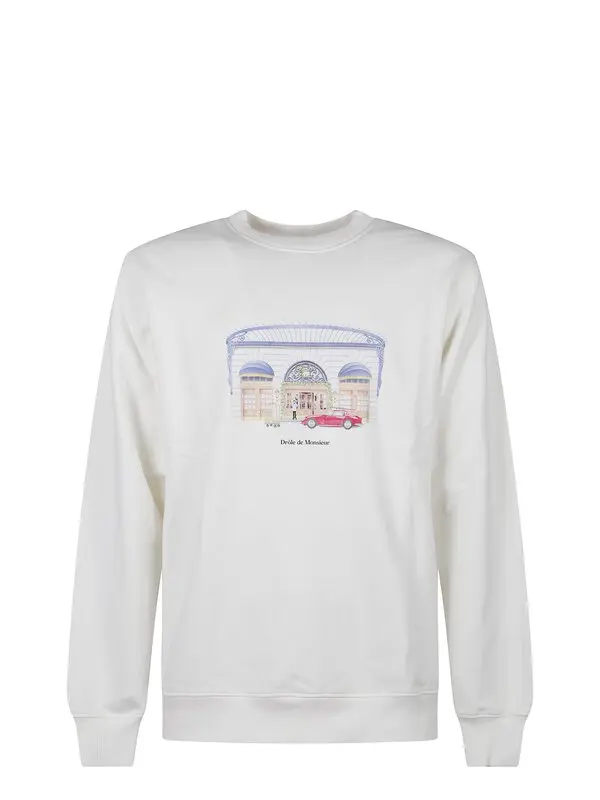 Drole De Monsieur Sweatshirt With Logo - White