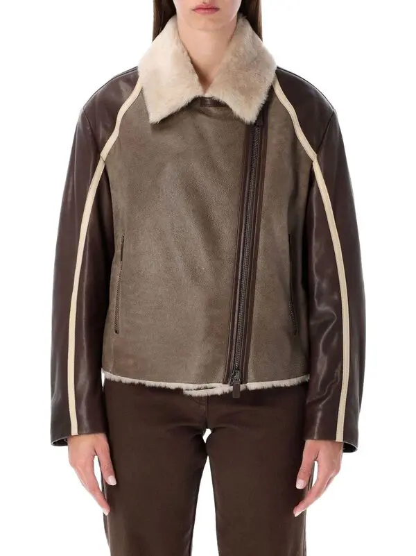 Emporio Armani Leather Jacket - Brown