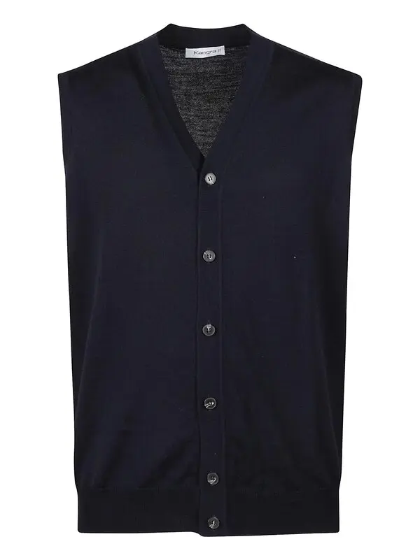 KANGRA V-neck Gilet - Blue