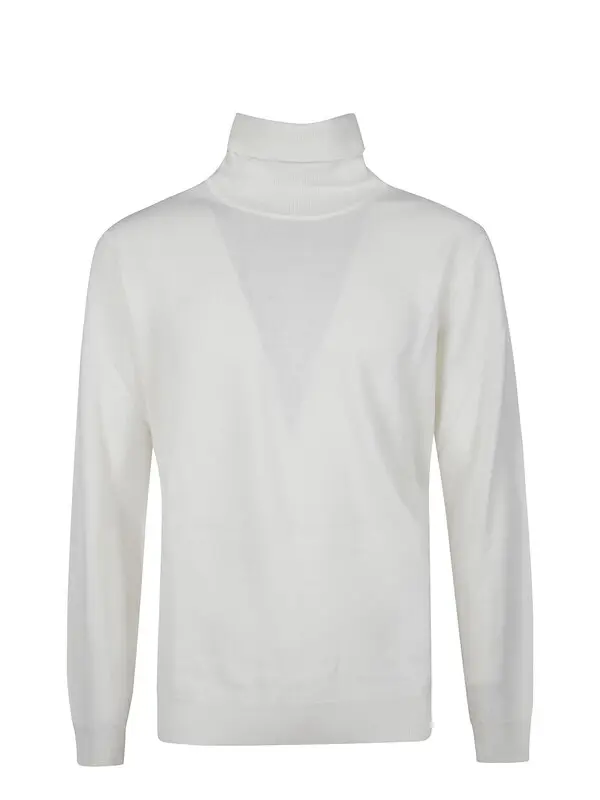 KANGRA Turtleneck Sweater - White