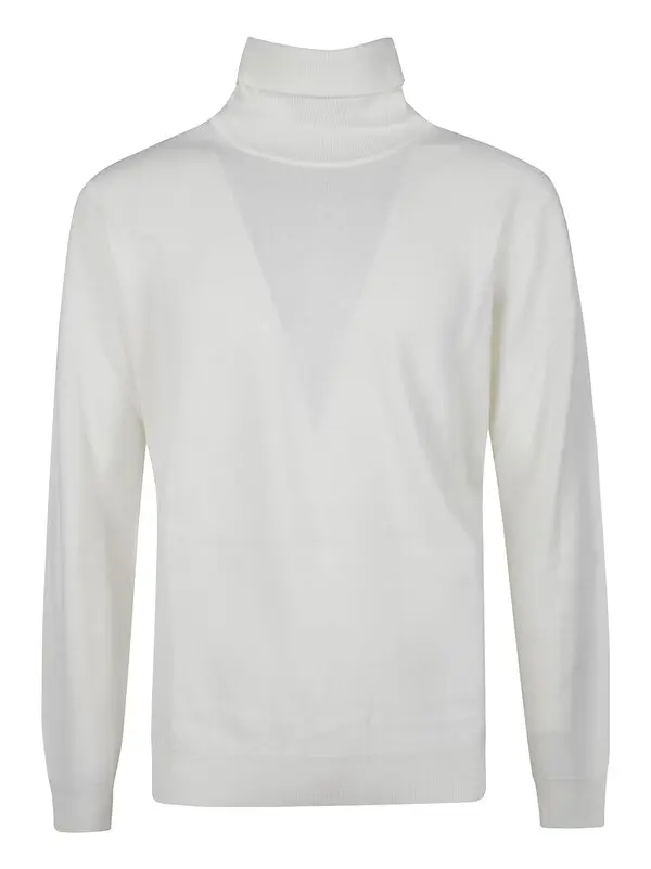 KANGRA Turtleneck Sweater - White
