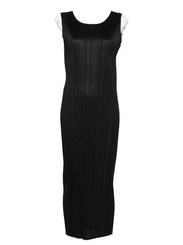 Issey Miyake Pleated Long Dress - Grey