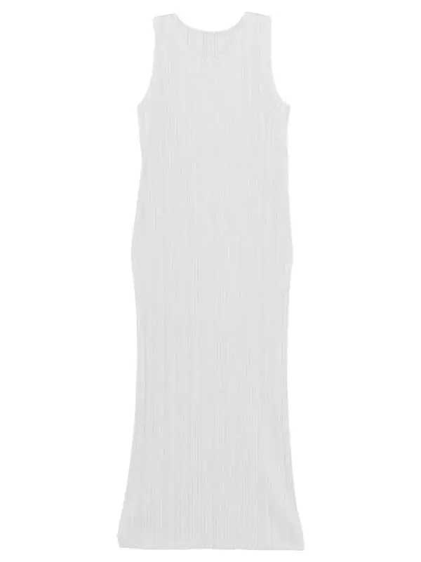 Issey Miyake Pleated Long Dress - Grey