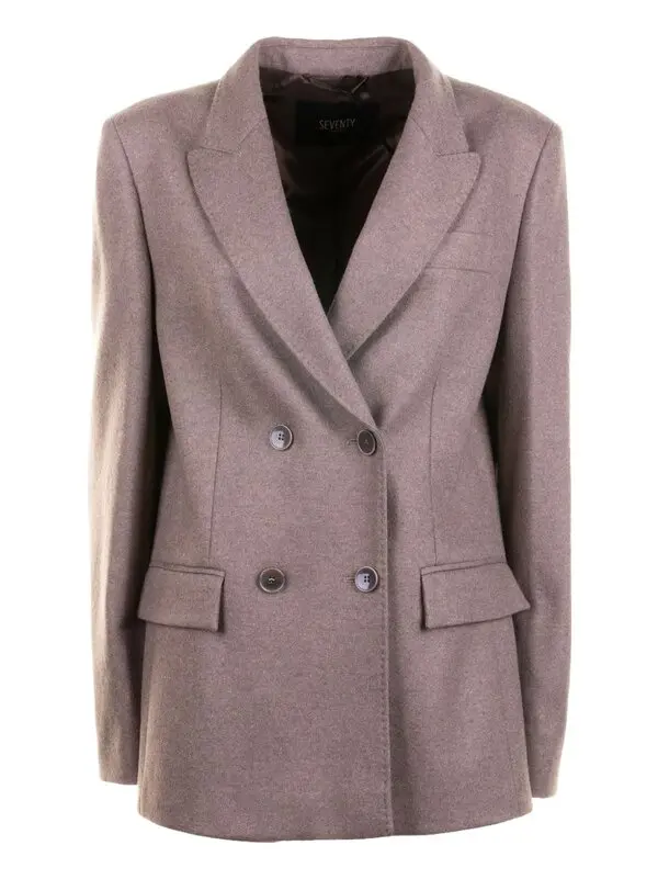 Seventy Blazer With Button Detail - Grey